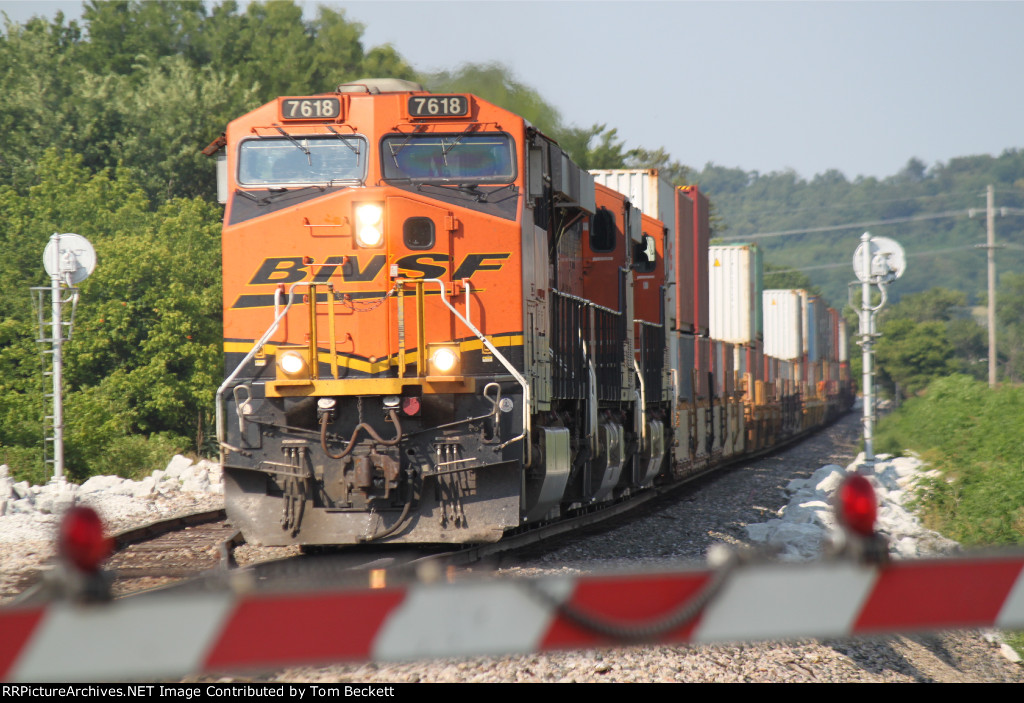 Westbound at the end of the siding